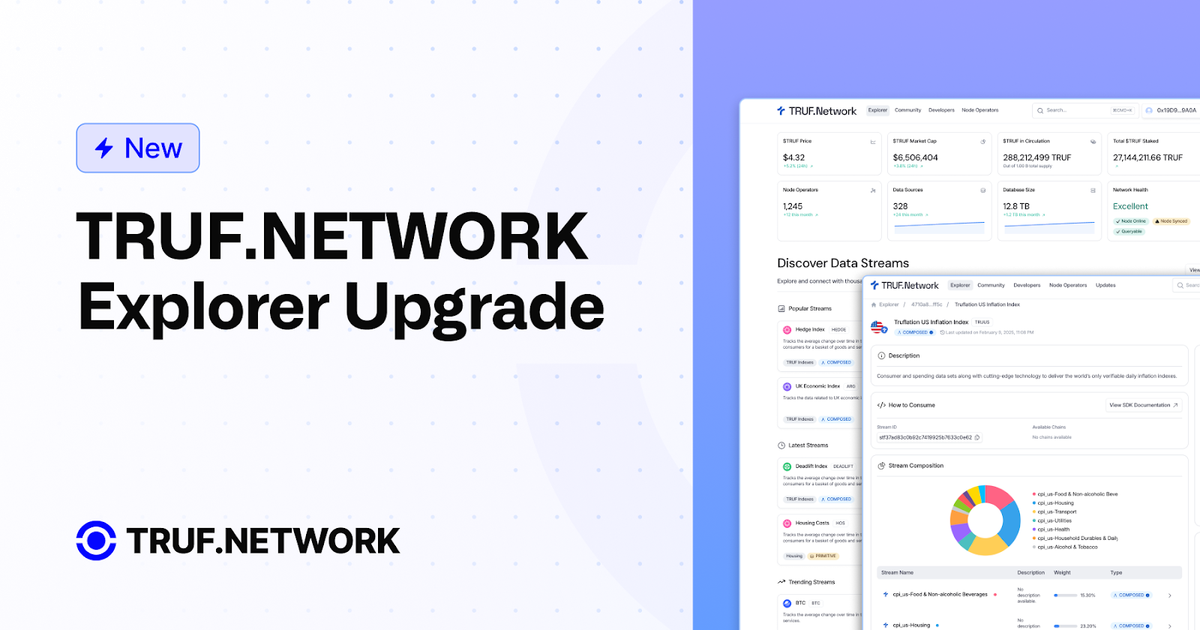 TRUF.NETWORK Explorer Upgrade: A Smarter Way to Navigate Blockchain Data